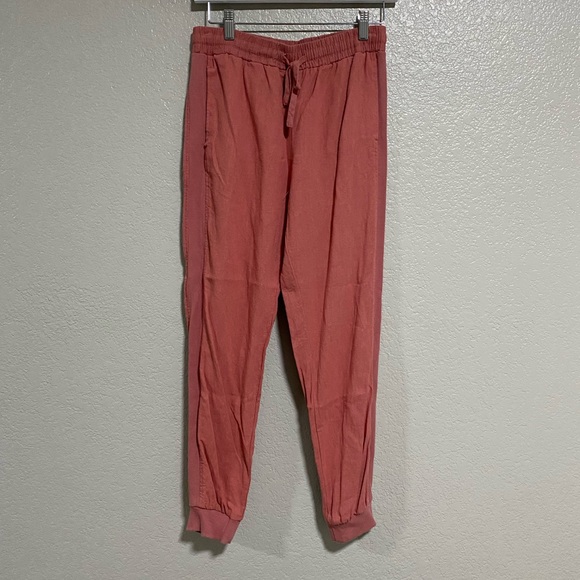 Love Tree | Pants & Jumpsuits | Salmon Colored Linen Jogger Pants Love ...